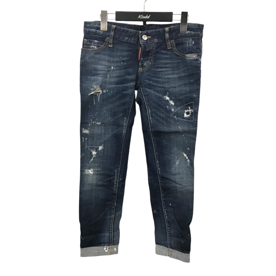 DSQUARED2（ディースクエアード） ペイント加工 デニムパンツ S75LA0725 インディゴ サイズ：36 : カインドオルYahoo!店 - 通販 - Yahoo!ショッピング