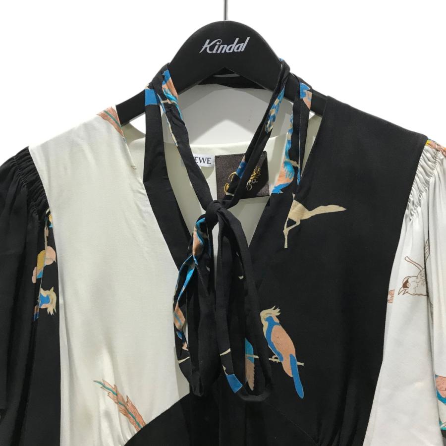 LOEWE 【値下げ】LOEWE 総柄ワンピース S616Y09W01 ホワイト×ブラック サイズ：32 (銀座店) : カインドオルYahoo!店 - 通販 - Yahoo!ショッピング