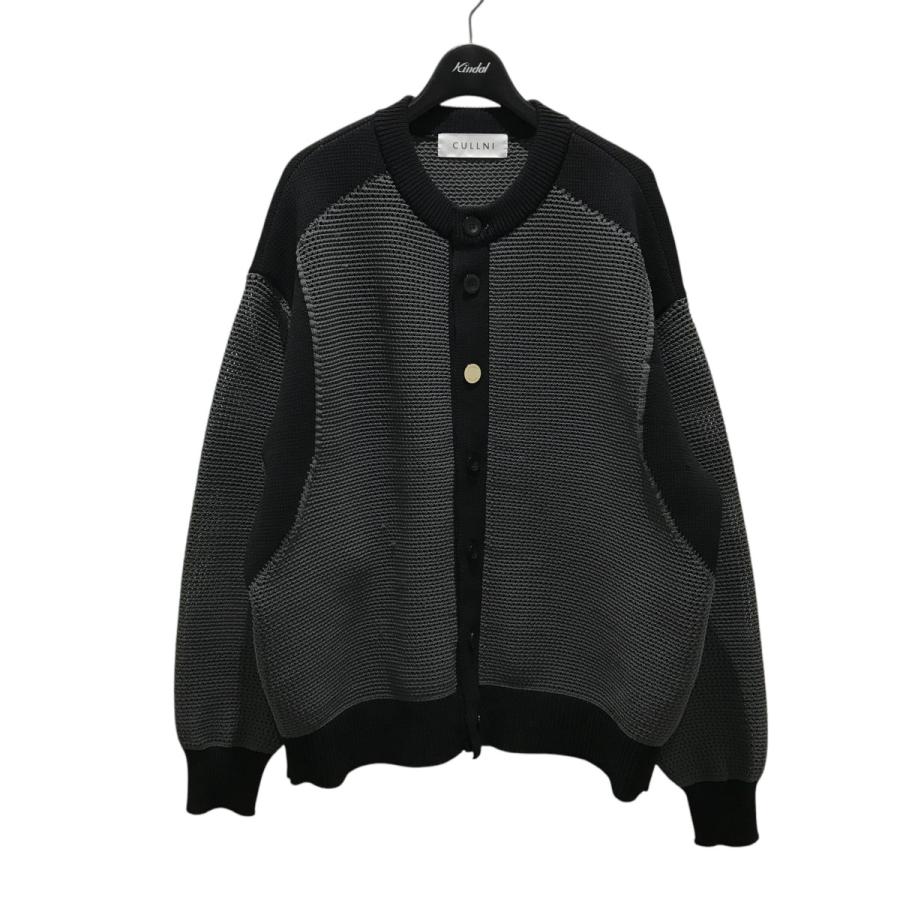 CULLNI クルニ 25SS 【Bi Color Collarless Mesh Knit Jacket】 カラーレスメッシュニットジャケット 25 : カインドオルYahoo!店 - 通販 ...
