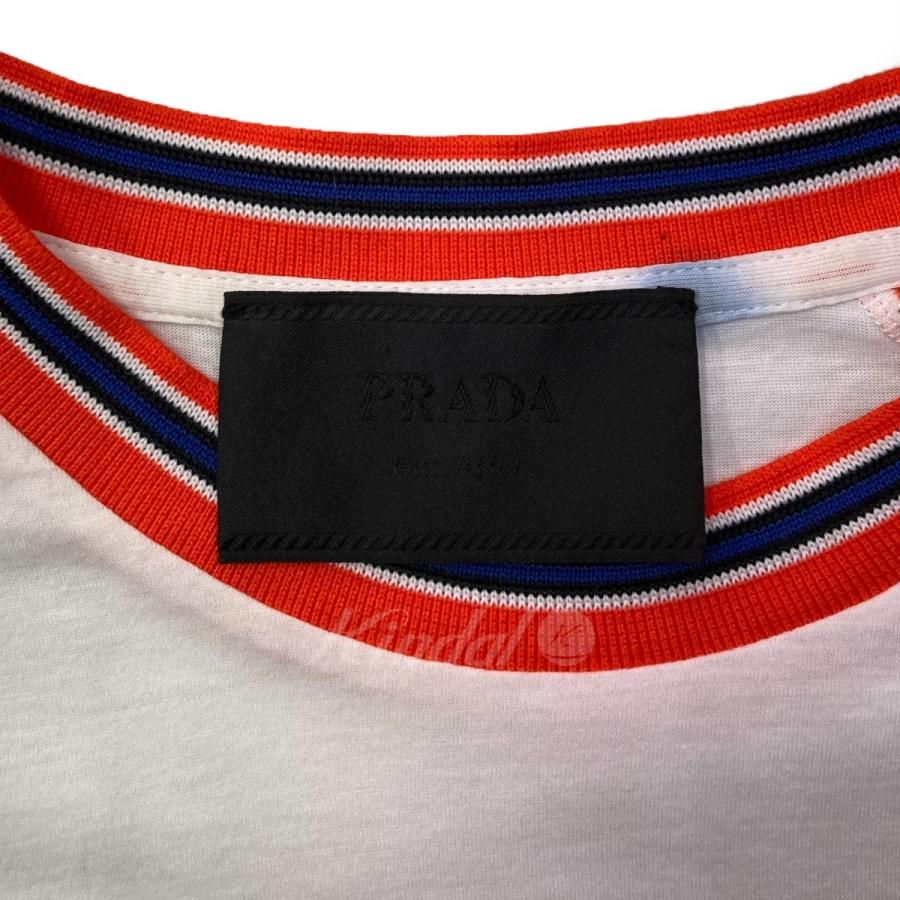 PRADA 19SS パッチプリントTシャツ ホワイト×オレンジ サイズ：L (新宿店) 220616 : カインドオルYahoo!店 - 通販 - Yahoo!ショッピング
