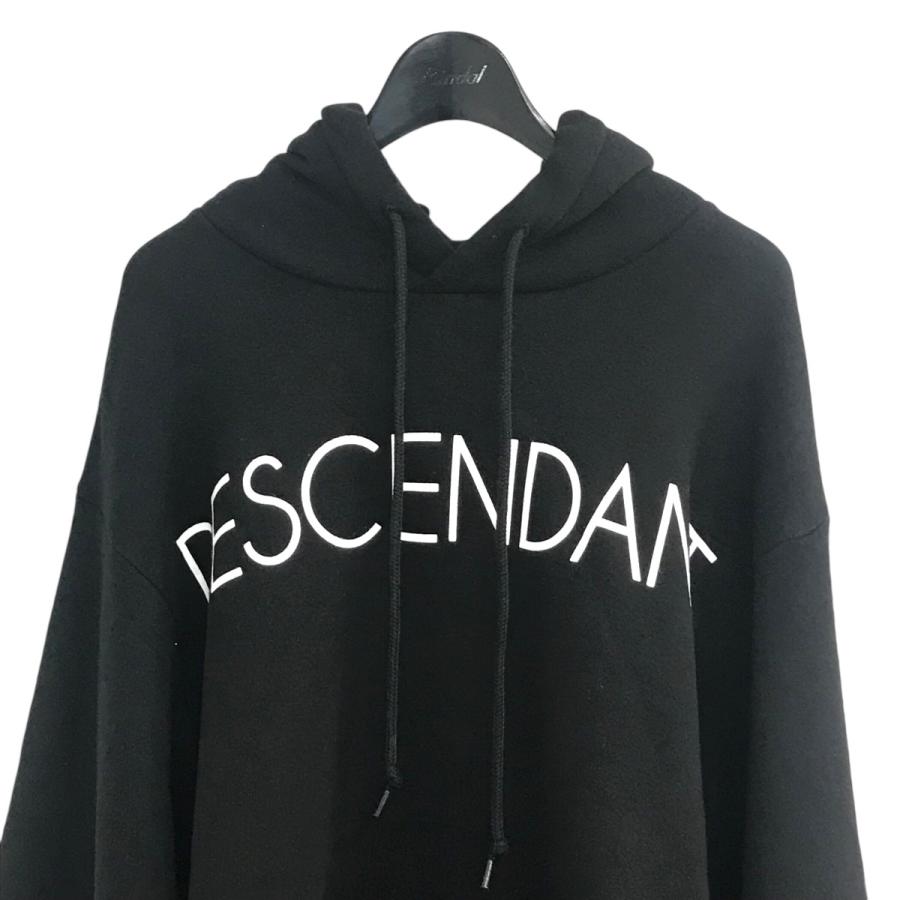 ディセンダント DESCENDANT 「PADDLE HOODED SWEAT SHIRT」 ロゴプリントプルオーバーパーカー ブラック サイズ：2 : 8045000924255 ...