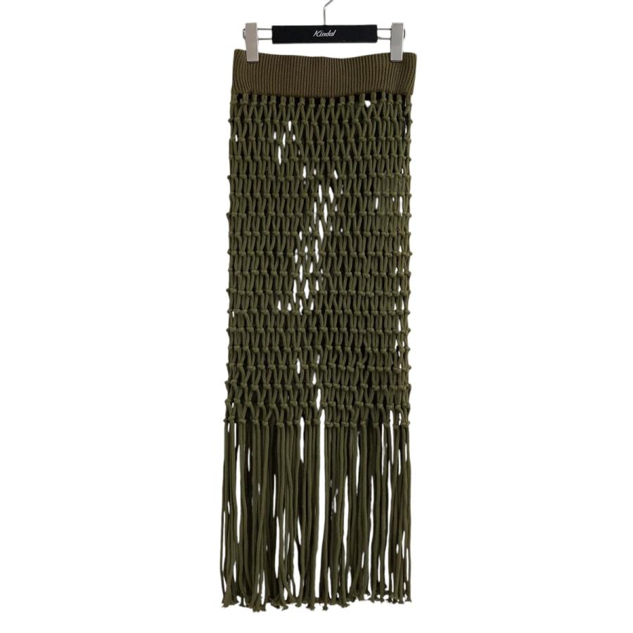 HYKE 【値下げ】HYKE メッシュニットスカート グリーン サイズ：1 (EC) : カインドオルYahoo!店 - 通販 - Yahoo!ショッピング