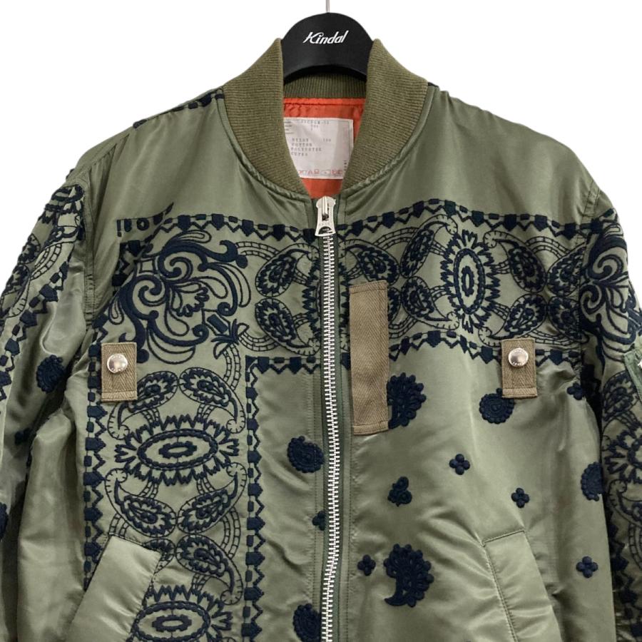 sacai 【値下げ】sacai エンブロイダリーブルゾン 20CDGM-52 カーキ サイズ：1 (EC) : カインドオルYahoo!店 - 通販 - Yahoo!ショッピング