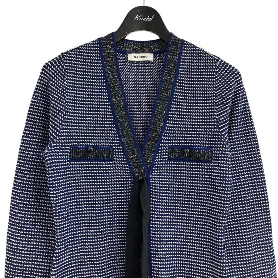 sandro 【値下げ】Sandro ボーダー柄ジャケット SFPRO02187 ネイビー×ホワイト サイズ：36 (EC) : カインドオルYahoo!店 - 通販 - Yahoo!ショッピング