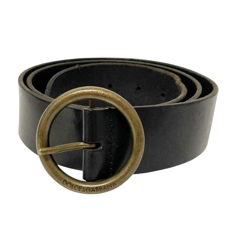 DOLCE&GABBANA ドルチェアンドガッバーナ DOLCE ＆ GABBANA レザーベルト ブラック : カインドオルYahoo!店 - 通販 - Yahoo!ショッピング