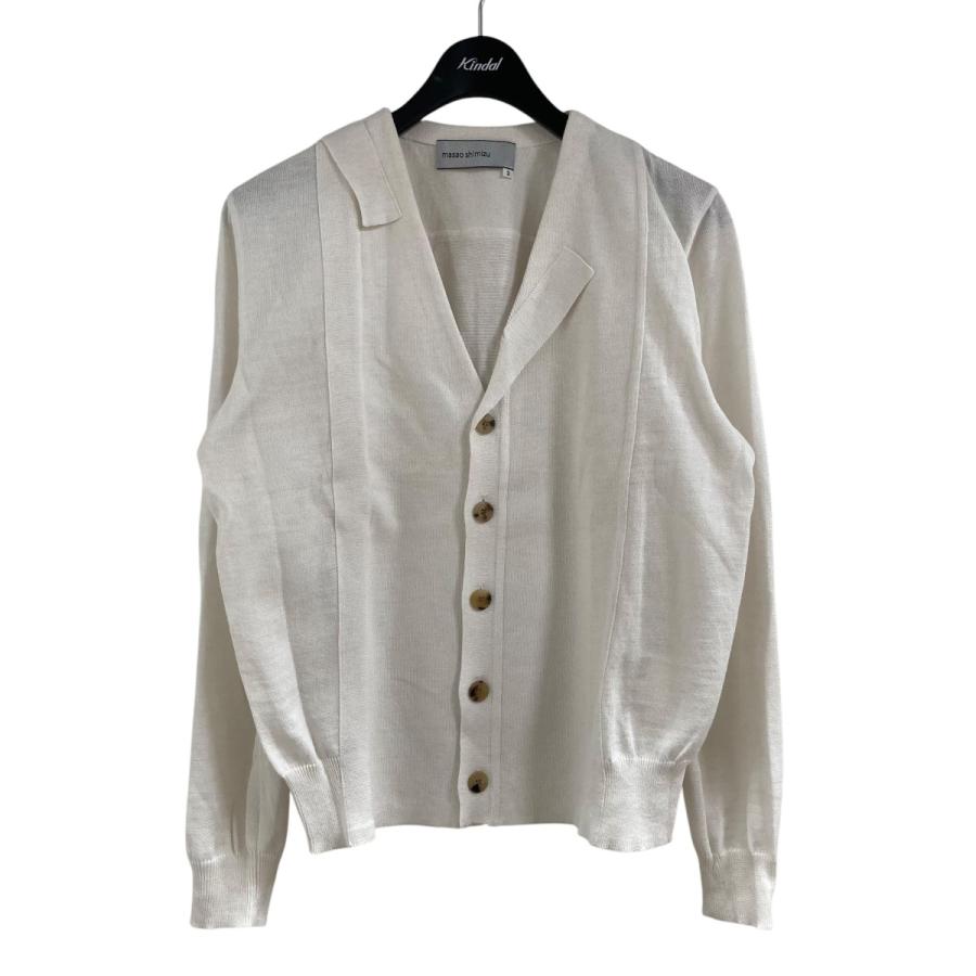 マサオシミズ masao shimizu カーディガン ホワイト サイズ：2 : カインドオルYahoo!店 - 通販 - Yahoo!ショッピング