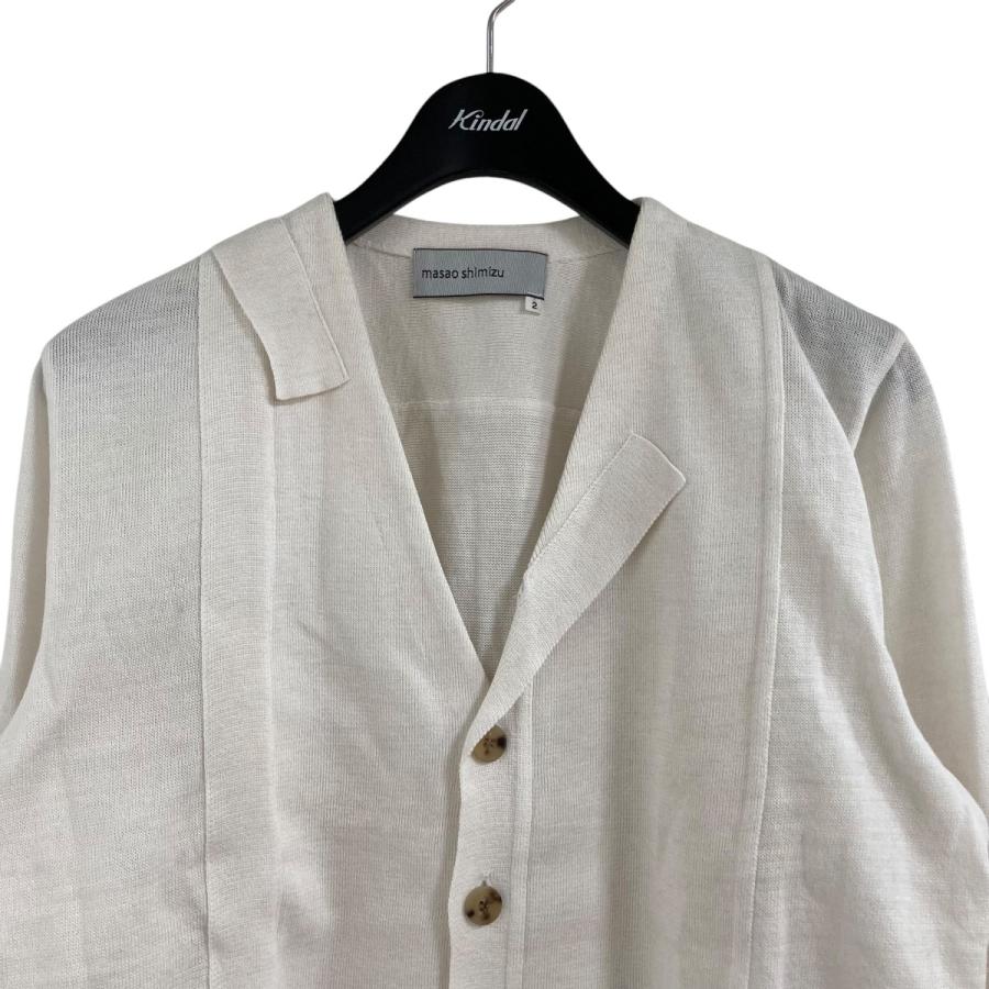 マサオシミズ masao shimizu カーディガン ホワイト サイズ：2 : カインドオルYahoo!店 - 通販 - Yahoo!ショッピング
