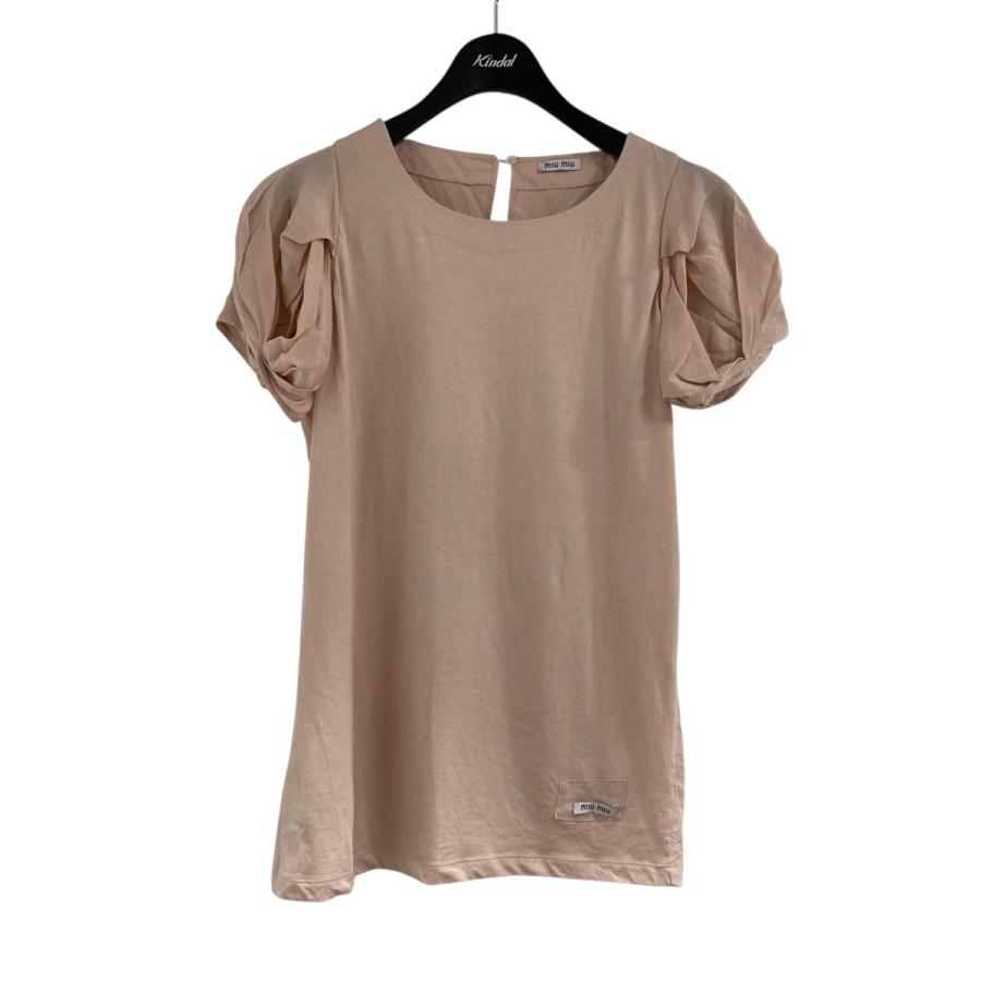 miu ミュウミュウ MIU ハーフスリーブシャツブラウス MJM552 ピンク サイズ：? : カインドオルYahoo!店 - 通販 - Yahoo!ショッピング