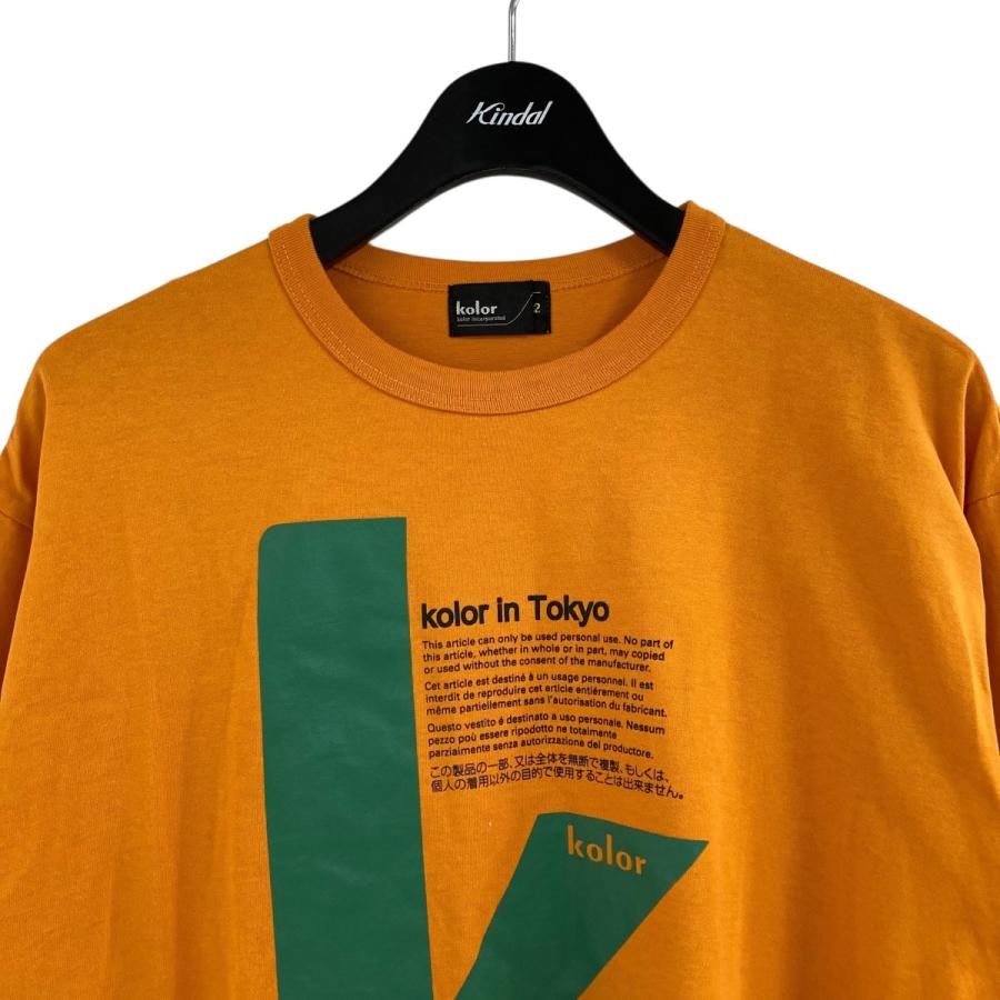 Color カラー KOLOR 半袖プリントTシャツ オレンジ×グリーン サイズ：2 : カインドオルYahoo!店 - 通販 - Yahoo!ショッピング