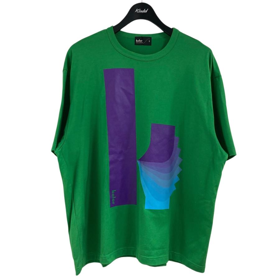 Color 【値下げ】KOLOR 半袖プリントTシャツ グリーン×パープル サイズ：2 (新宿店) : カインドオルYahoo!店 - 通販 - Yahoo!ショッピング