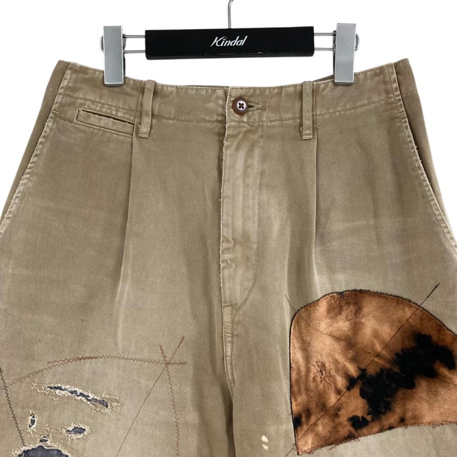 KAPITAL キャピタル かつらぎパッチワークテーパードパンツ ベージュ サイズ：2 : カインドオルYahoo!店 - 通販 - Yahoo!ショッピング