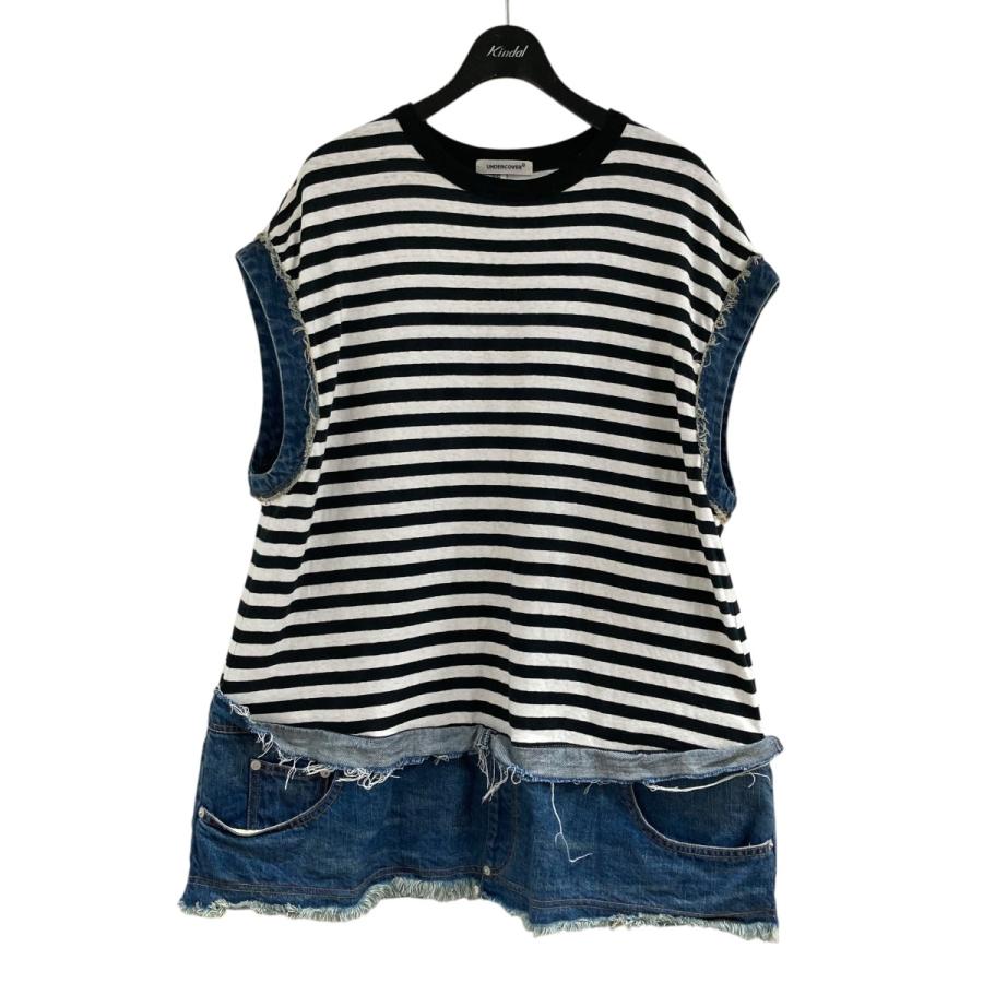 UNDERCOVER（アンダーカバー） デニムドッキングボーダーTシャツ ホワイト×ブラック サイズ：1 : カインドオルYahoo!店 - 通販 - Yahoo!ショッピング