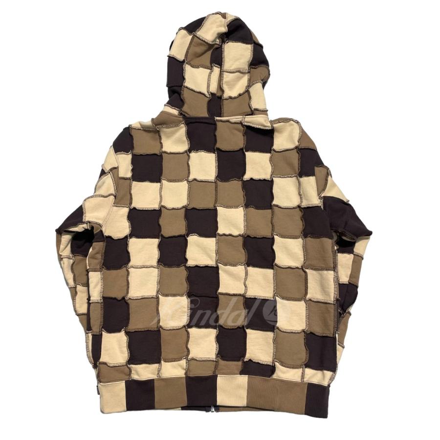 Supreme シュプリーム SUPREME 2022SS Reverse Patchwork Zip Up Hooded Sweatshirt ブラウン サイズ：M : カインドオル ...