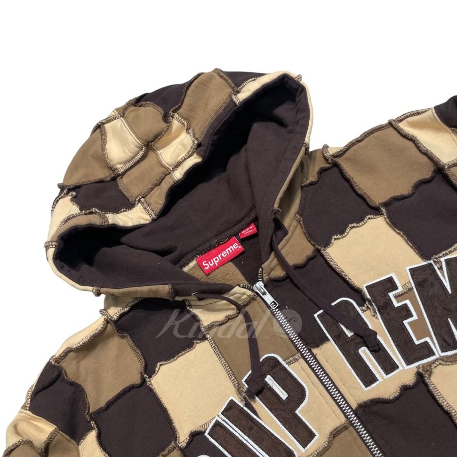 Supreme シュプリーム SUPREME 2022SS Reverse Patchwork Zip Up Hooded Sweatshirt ブラウン サイズ：M : カインドオル ...
