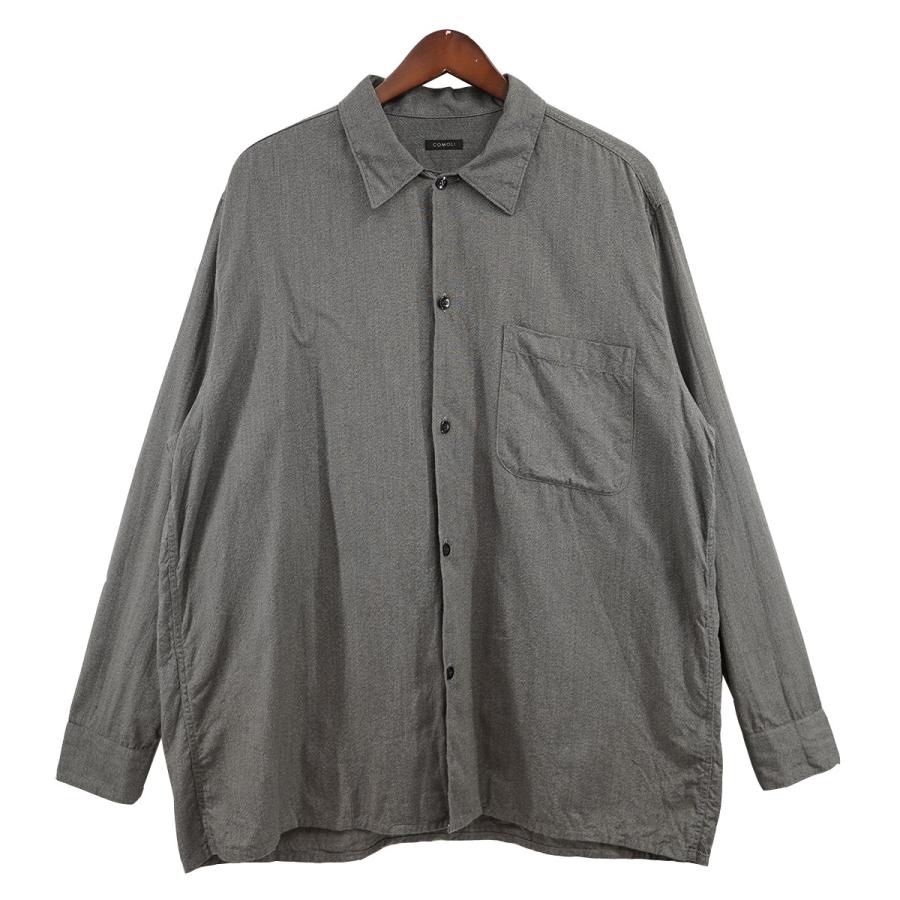 COMOLI 【値下げ】COMOLI 22SS ヨリ杢 オープンカラーシャツ グレー サイズ：2 (吉祥寺店) : カインドオルYahoo!店 - 通販 - Yahoo!ショッピング