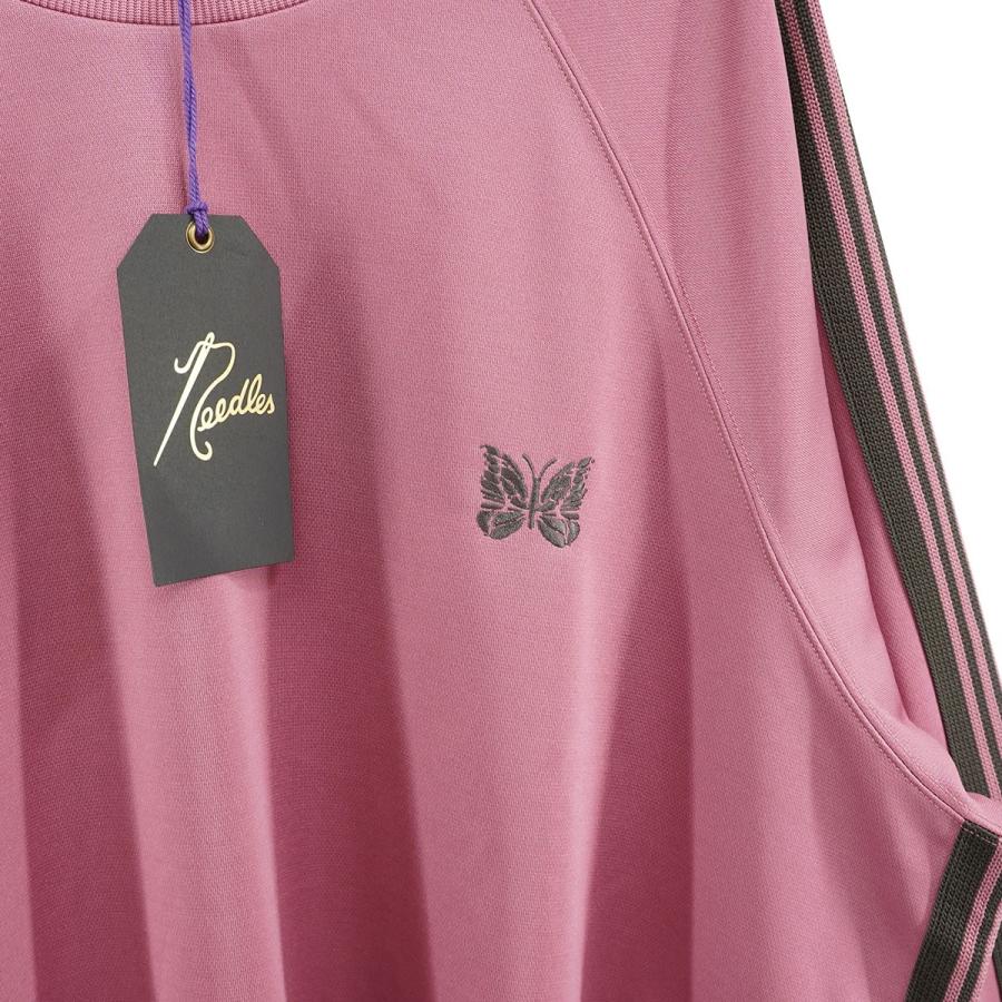 ニードルス Needles ポリエステル 23SS ／Needles Track Crew Neck Shirt トラック クルーネックシャツ ピンク : 8056000192421 ...