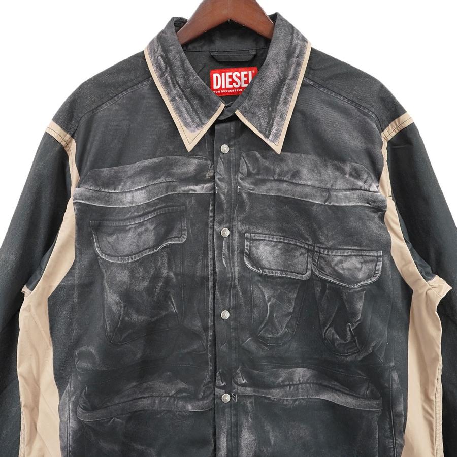 DIESEL 【値下げ】DIESEL by Glenn Martens 24AW S-After-A プリント 転写 シャツ ブランド公式表記 ...