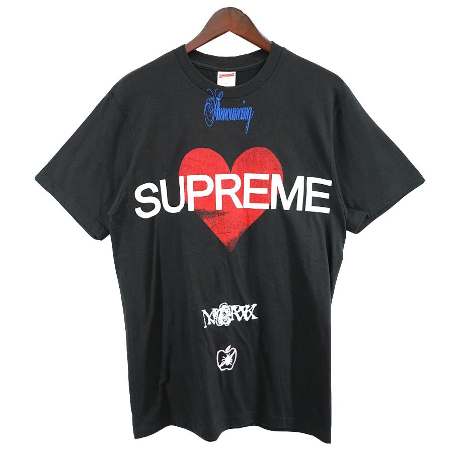 Supreme シュプリーム 25SS Announcing Tee ロゴ ハート アナウンス Tシャツ ブラック サイズ：S : カインドオルYahoo!店 - 通販 - Yahoo!ショッピング