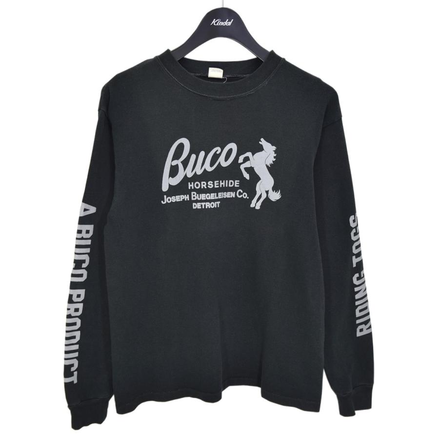 BUCO ブコ Buco アーム プリント ロングスリーブ カットソー ブラック サイズ：M : カインドオルYahoo!店 - 通販 - Yahoo!ショッピング