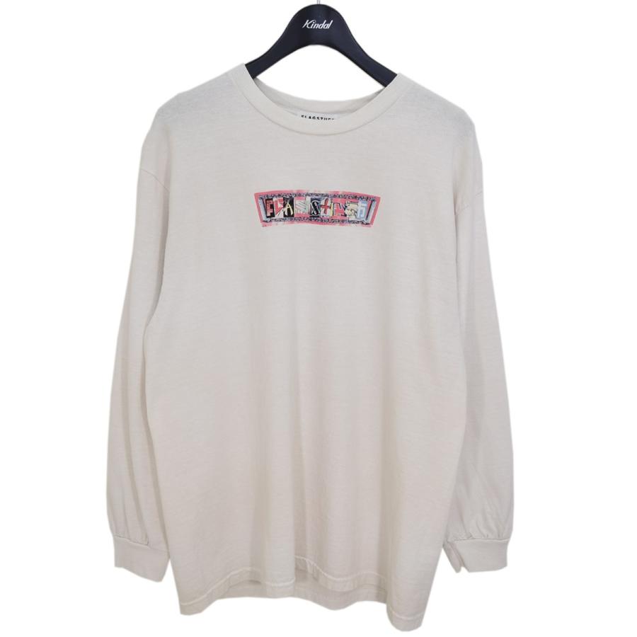 F-LAGSTUF-F フラグスタフ FLAGSTUFF HORROR CORE L／S TEE プリントロングスリーブ 23AW 23FL-FS-AW05A ホワイト サイ : カインドオル ...