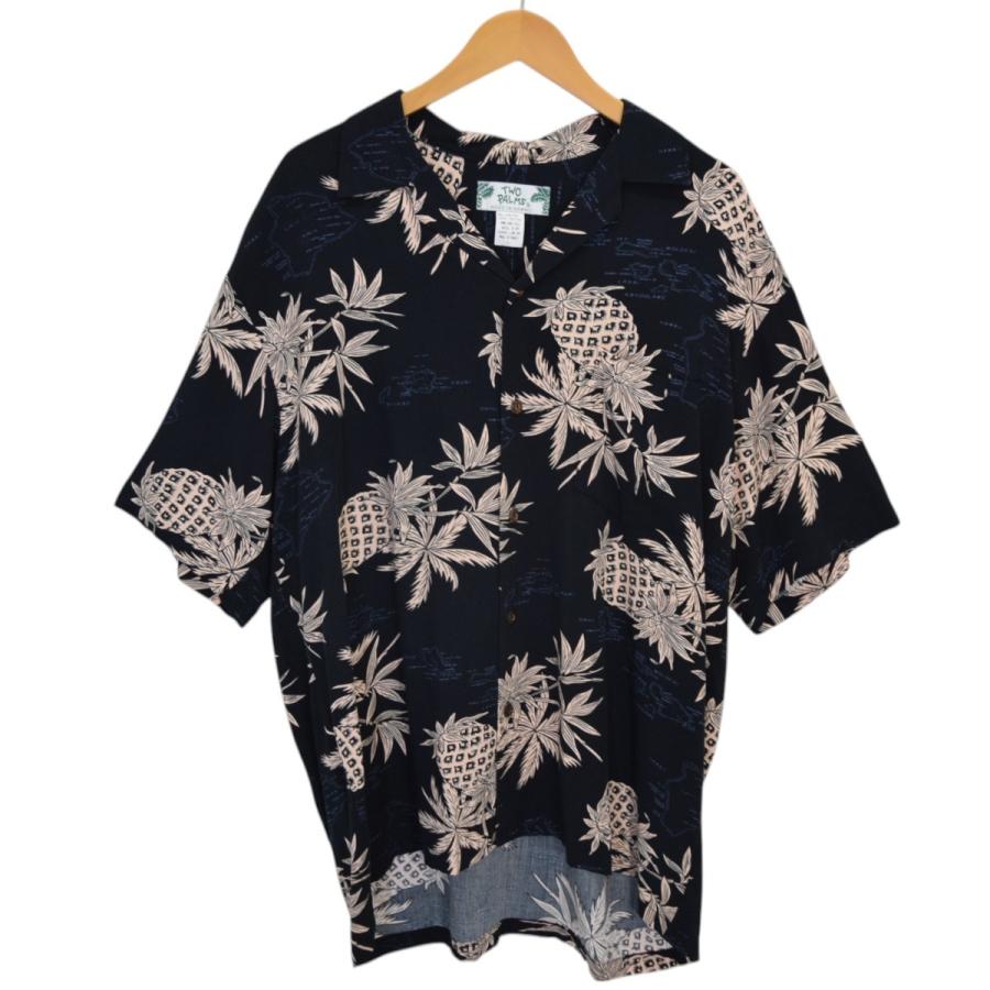 TWO PALMS トゥーパームス アロハシャツ ブラック サイズ：L : カインドオルYahoo!店 - 通販 - Yahoo!ショッピング
