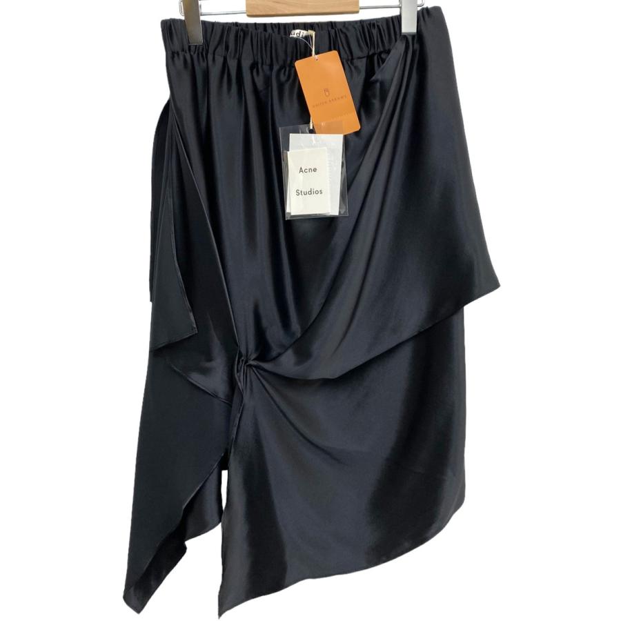 Acne Studios アクネストゥディオズ ACNE STUDIOS 24 STIN GATH Rシルクレイヤードスカート ブラック サイズ：32(70-100cm) : カインドオル ...