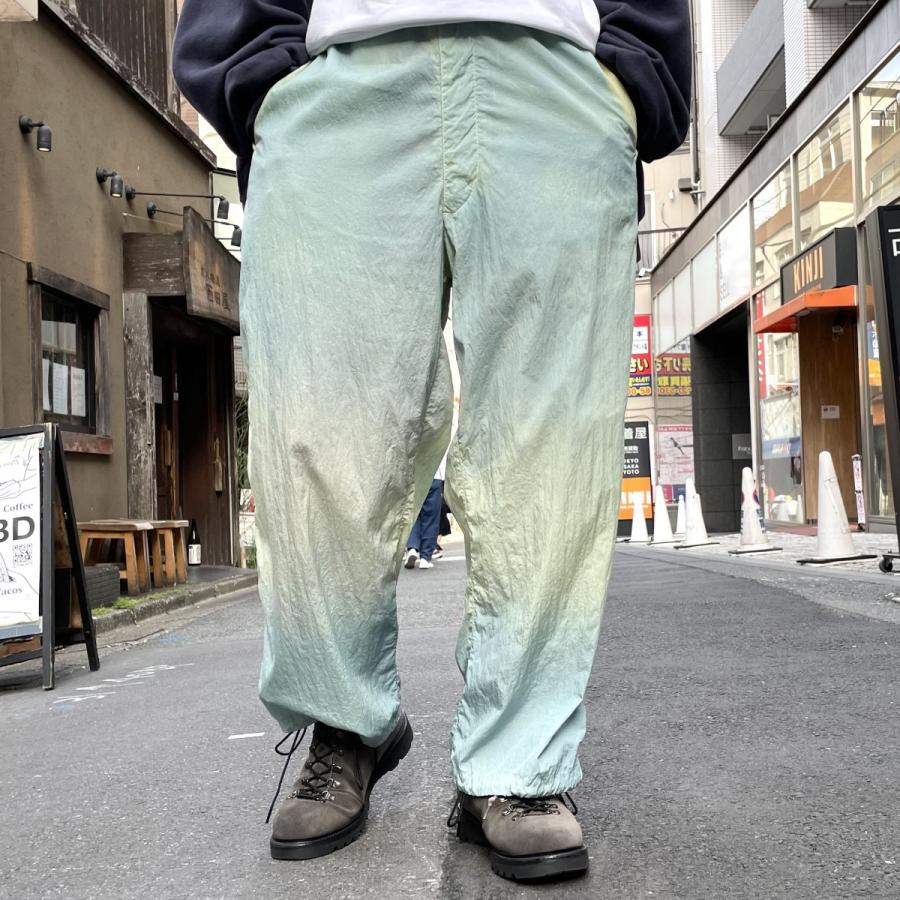 YOAK ヨーク YOKE 23SS Spray Printed Military Wide Easy Pantsスプレーミリタリーナイロンイージーパンツ ブル : カインドオルYahoo!店 ...