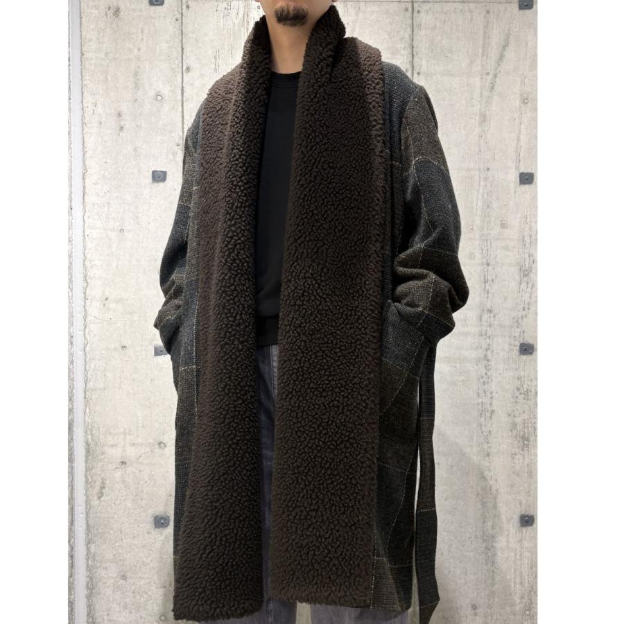 RAINMAKER レインメーカー KYOTO Tweed Belted Warmerスモーキングオーバーサイズチェックコート モスグリーン サイズ： : カインドオルYahoo!店 - 通販 ...