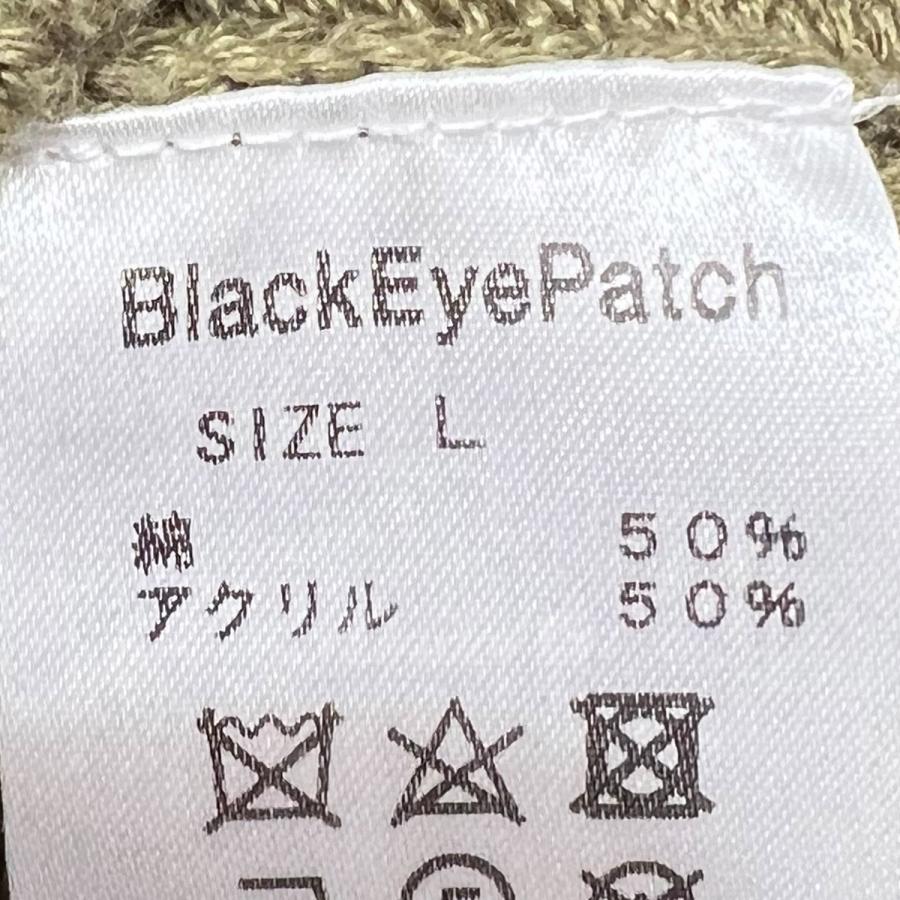 BlackEyePatch（ブラックアイパッチ） BlackEyePatch 2021AW 2 TONE LOGO KNIT SWEATER ツートーンロゴニットセーター オリーブ サイズ：L ...