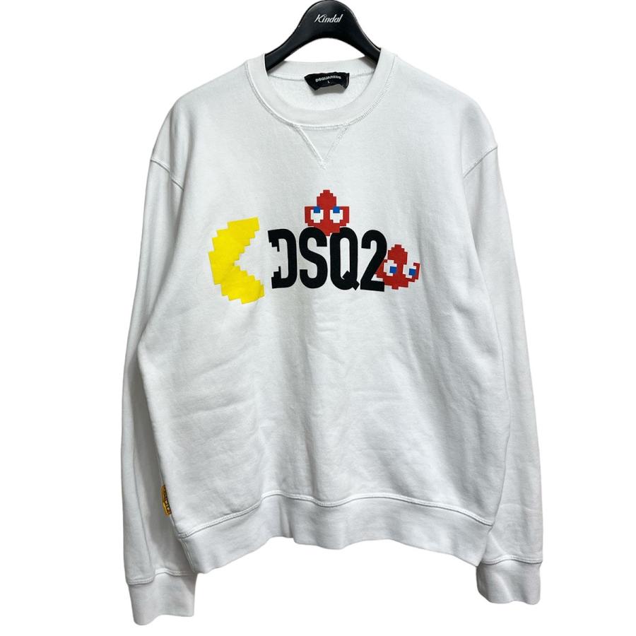 DSQUARED2（ディースクエアード） DSQUARED2 2023AW PAC-MAN CREWNECK COOL SWEARSHIRT ホワイト サイズ：L : カインドオルYahoo ...