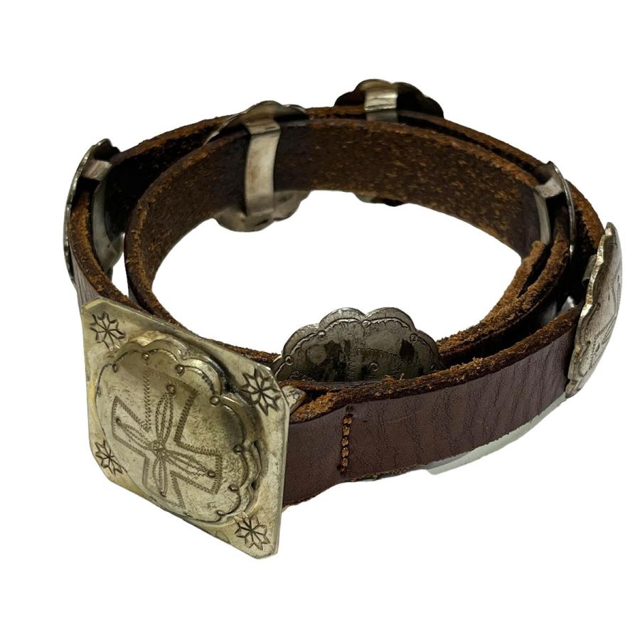 中古・古着通販】RRL (ダブルアールエル) レザーコンチョベルト 中古・古着通販】RRL (ダブルアールエル) レザーコンチョベルト