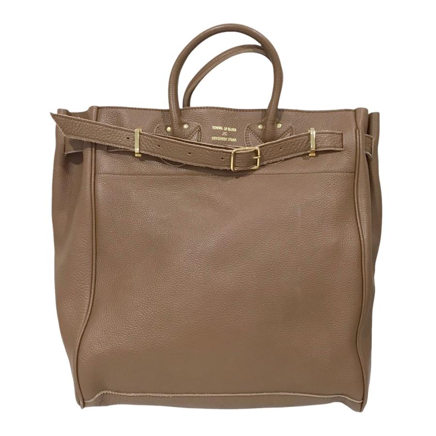 YOUNG&OLSEN The DRYGOODS STORE 【値下げ】YOUNG ＆ OLSEN × FRAMeWORK レザートートバッグ Leather Tote Bag ブラウン ...