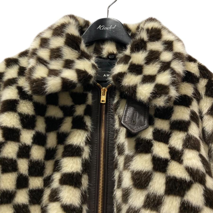 AMIRI 【値下げ】AMIRI チェッカーフェイクファージャケット SR3AM0013SMRFXR0 アイボリー×ブラウン サイズ：L (EC) : カインドオルYahoo!店 - 通販 ...
