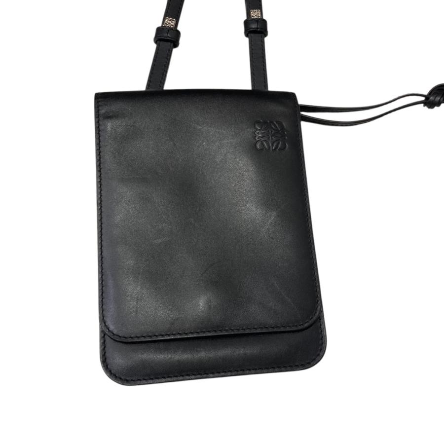 LOEWE ロエベ GUSSET FLAT CROSSBODY ミニショルダーバッグ ブラック : カインドオルYahoo!店 - 通販 - Yahoo!ショッピング