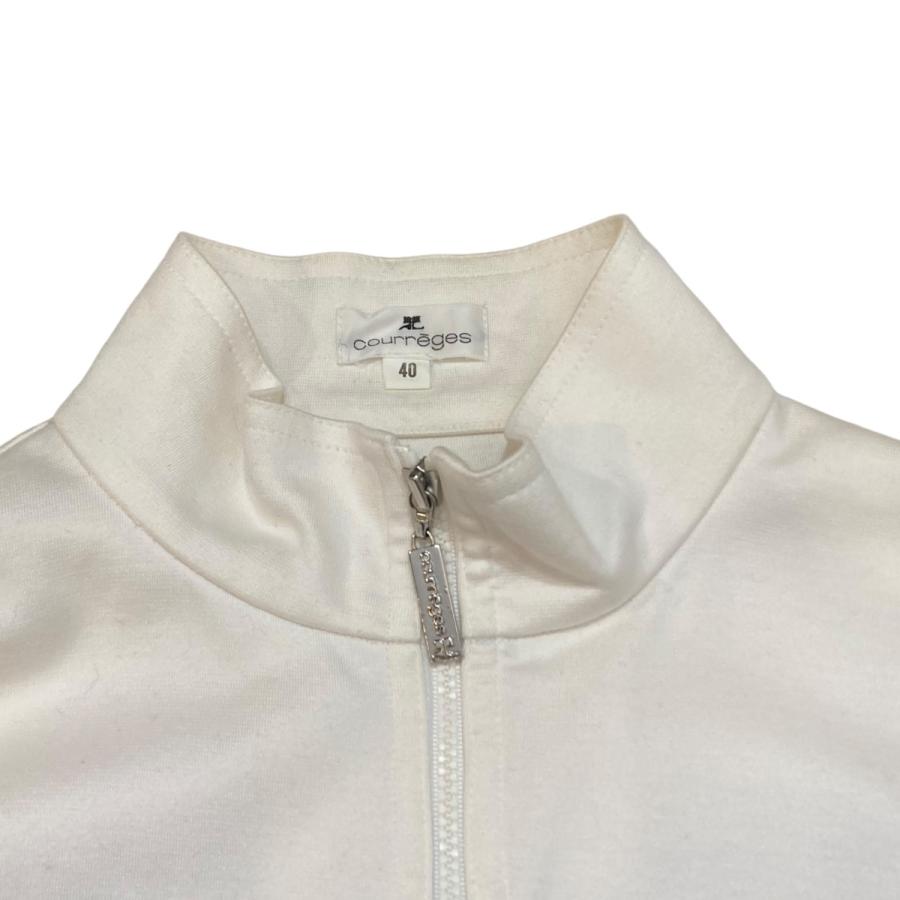 クレージュ courreges ジップジャケット ブラック×ホワイト サイズ：40 : 8079000470542 : カインドオルYahoo!店 - 通販 - Yahoo!ショッピング