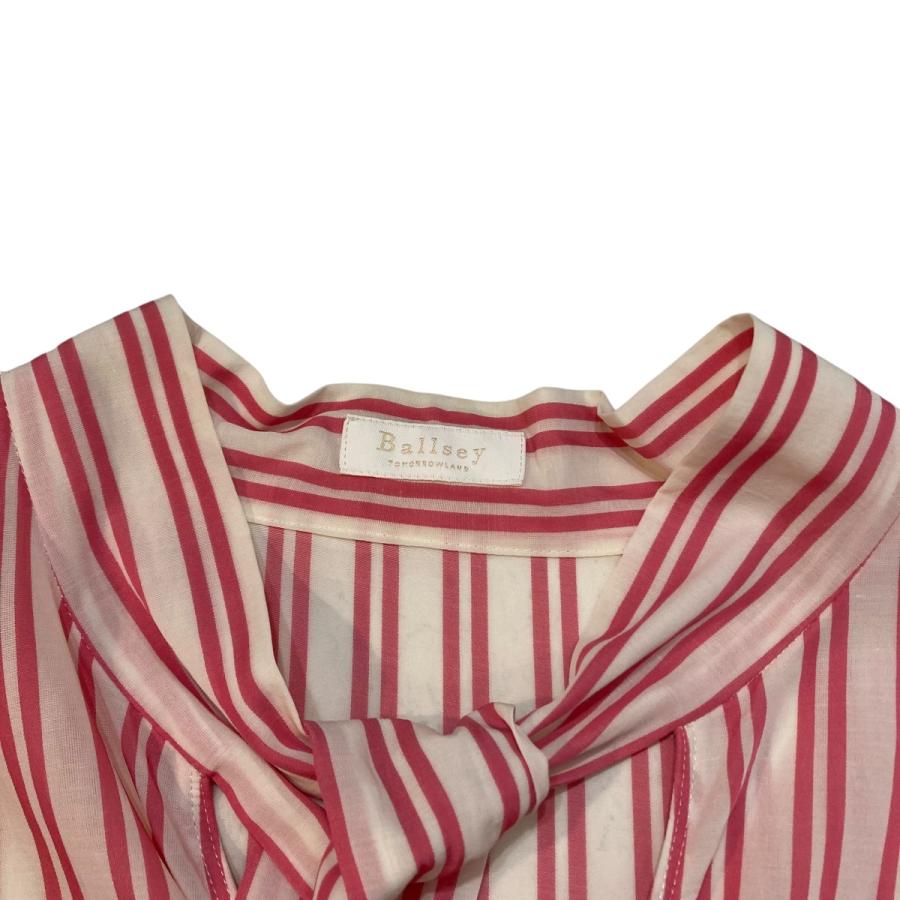 Ballsey ボールジー BALLSEY ストライプ ボウタイブラウス 11-01-22-01235 ピンク×ホワイト サイズ：36 : カインドオルYahoo!店 - 通販 - Yahoo ...