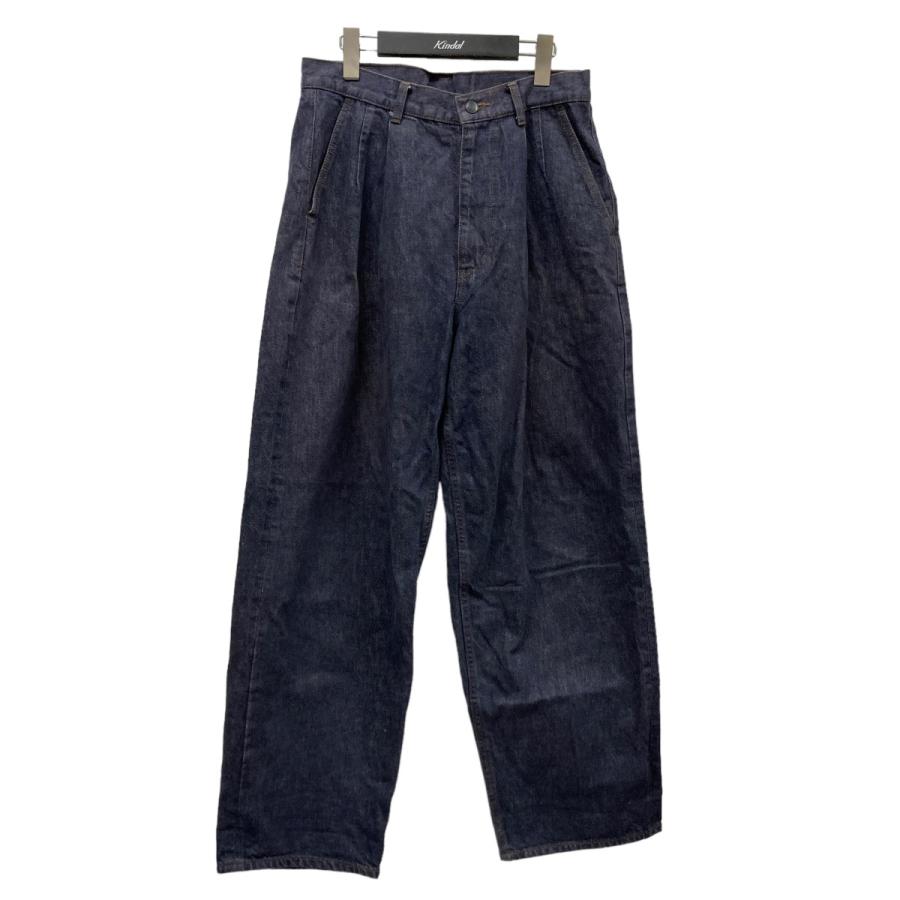 グラフペーパー Graphpaper 22SS 「 COLORFAST DENIM TWO TUCK PANT 」2タックデニムパンツ インディゴ : カインドオルYahoo!店 - 通販 ...