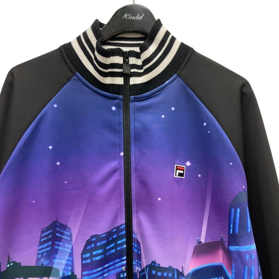 FILA 【値下げ】FILA×JP THE WAVY 24SS Track Jacket BLK 総柄トラックジャケット FS3207 ブラック×ブルー サイズ：XL (広島パルコ店 ...