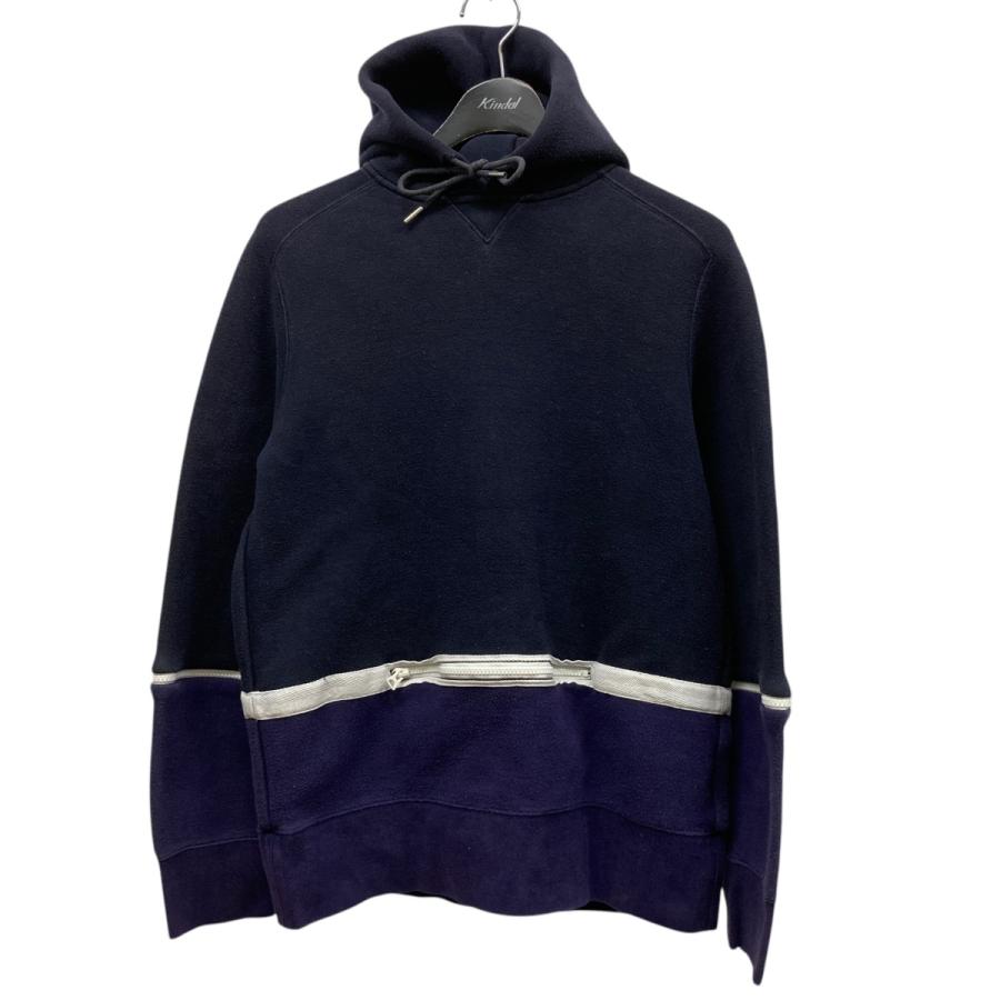 sacai サカイ デタッチャブルスリーブ2トーンフーディー 20-02409M ネイビー×パープル サイズ：2 : カインドオルYahoo!店 - 通販 - Yahoo!ショッピング