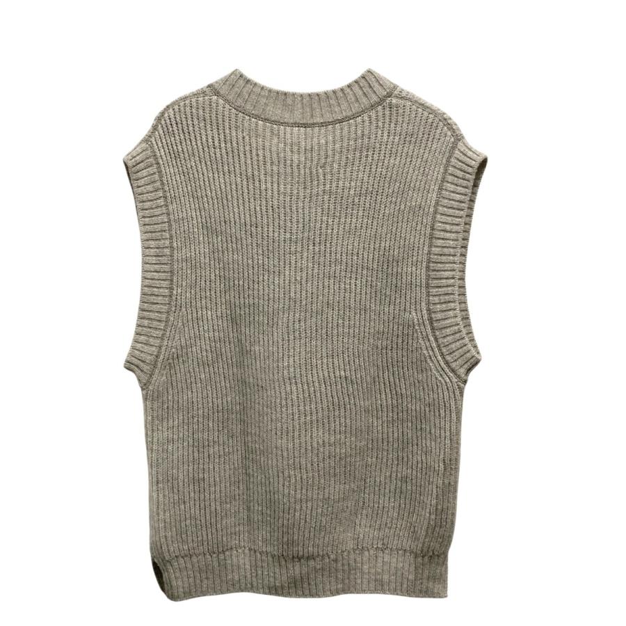 MHL. エムエイチエル MHL Vネックニットベスト 596 1260506 グレー サイズ：L : カインドオルYahoo!店 - 通販 - Yahoo!ショッピング