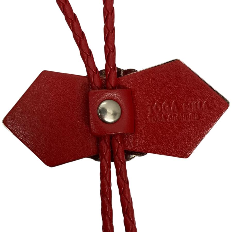 TOGA PULLA トーガプルラ Motif leather loop tie ループタイ レッド サイズ：ONESIZE : カインドオルYahoo!店 - 通販 - Yahoo!ショッピング