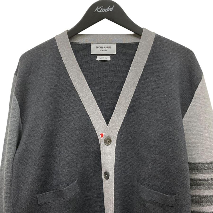 THOM BROWNE トム・ブラウン Thom Browne ニットカーディガン MKC299F-0014982 グレー サイズ：3 : カインドオルYahoo!店 - 通販 - Yahoo ...