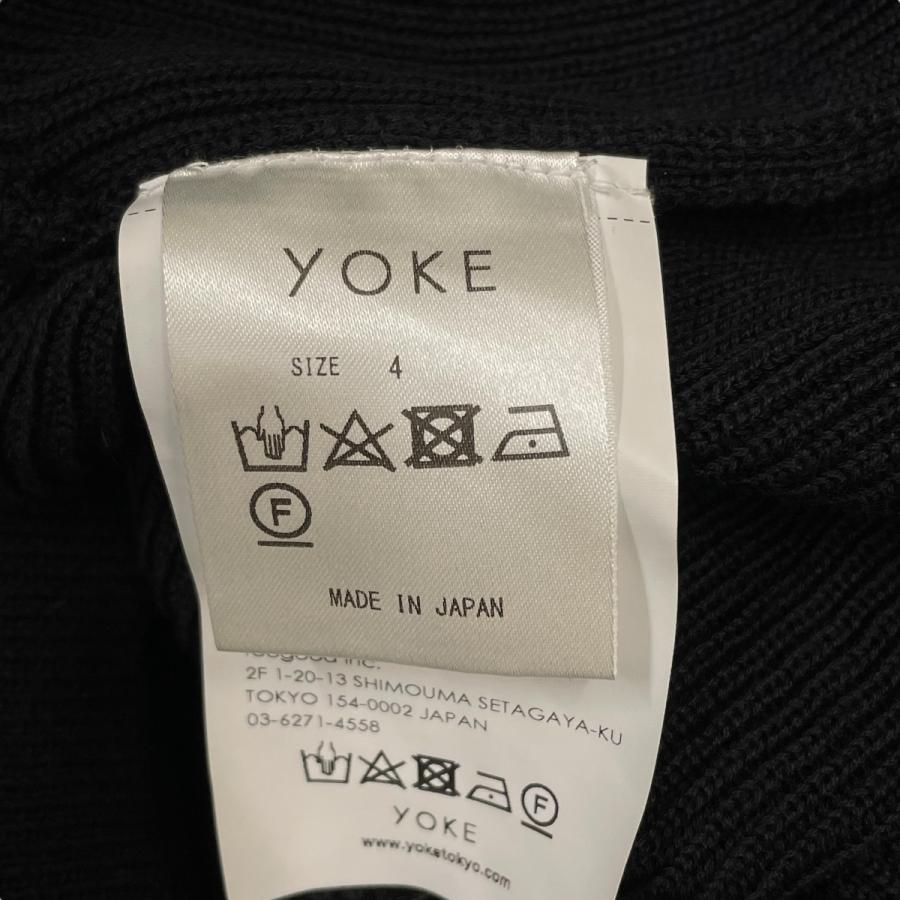 YOAK ヨーク YOKE 24SS RIB ZIP-UP CARDIGAN ジップアップニットジャケット YK24SS0698S ブラック サイズ：4 : カインドオルYahoo!店 ...