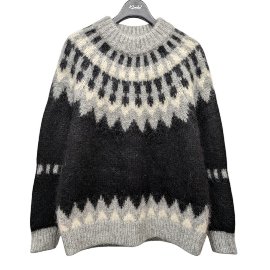 BATONER バトナー MOHAIR NORDIC 2 モヘアノルディックニット BN-18FM-033 グレー×ブラック サイズ：1 : カインドオルYahoo!店 - 通販 ...