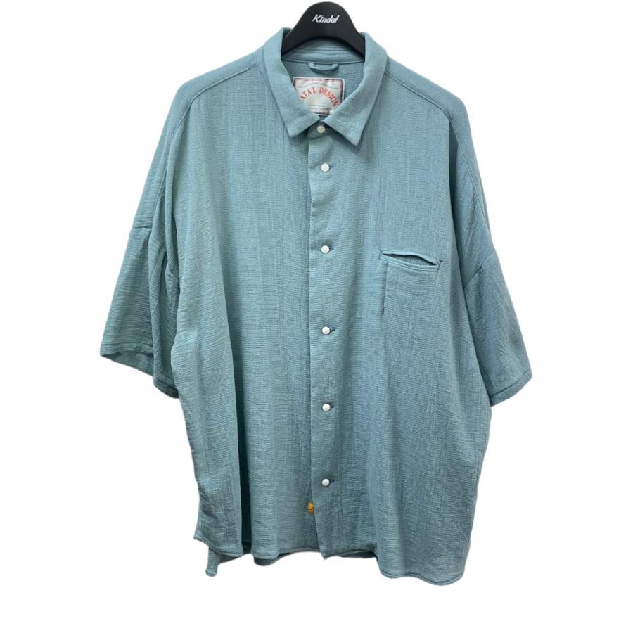 ネイタルデザイン NATAL DESIGN RANDY BIG SHIRTS GAZE 半袖シャツ ブルー サイズ：L ...