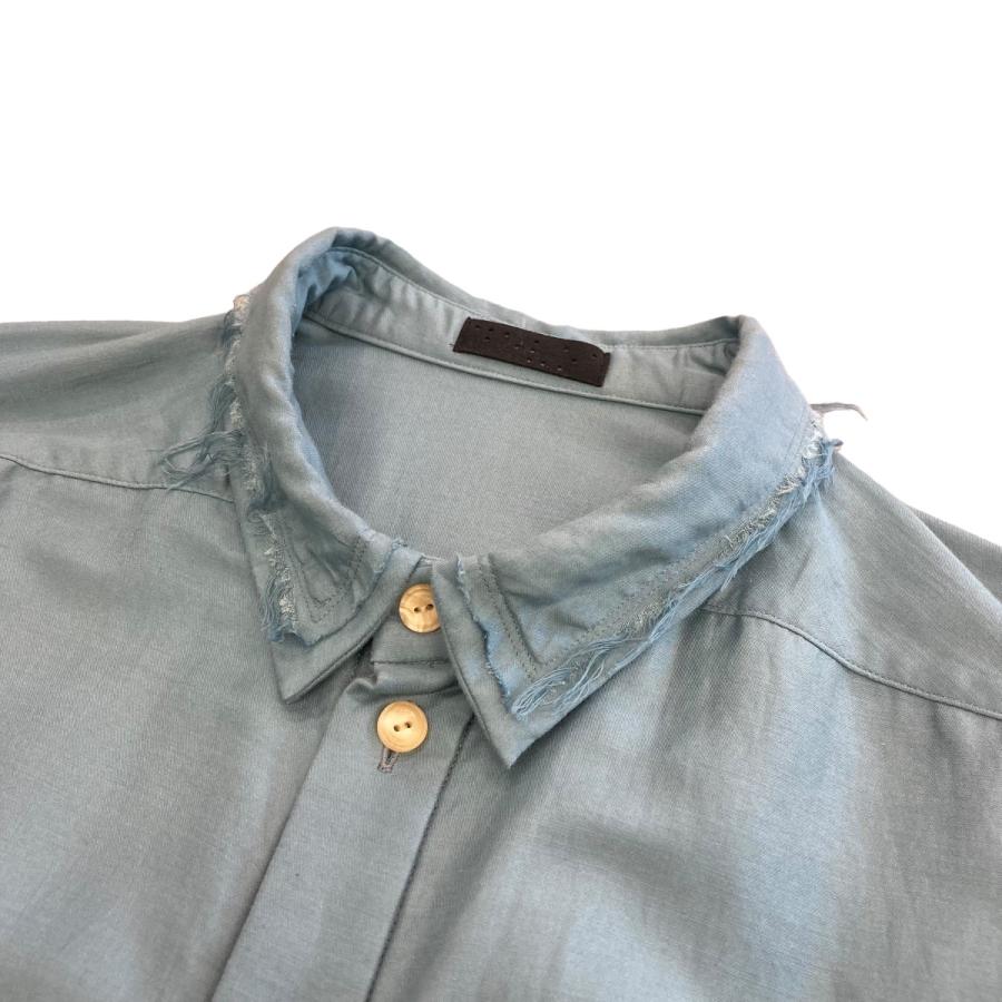 DEVOA 【値下げ】DEVOA 23SS コットンシルクデザインシャツ スカイブルー サイズ：1 (EC) : カインドオルYahoo!店 - 通販 - Yahoo!ショッピング