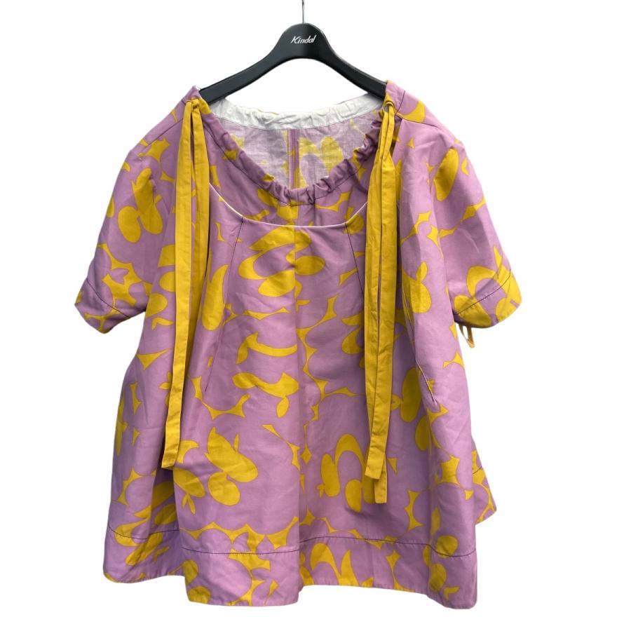 MARNI マルニ 19SS フラワーグラフィックブラウス CAMA0074QO パープル サイズ：40 : カインドオルYahoo!店 - 通販 - Yahoo!ショッピング