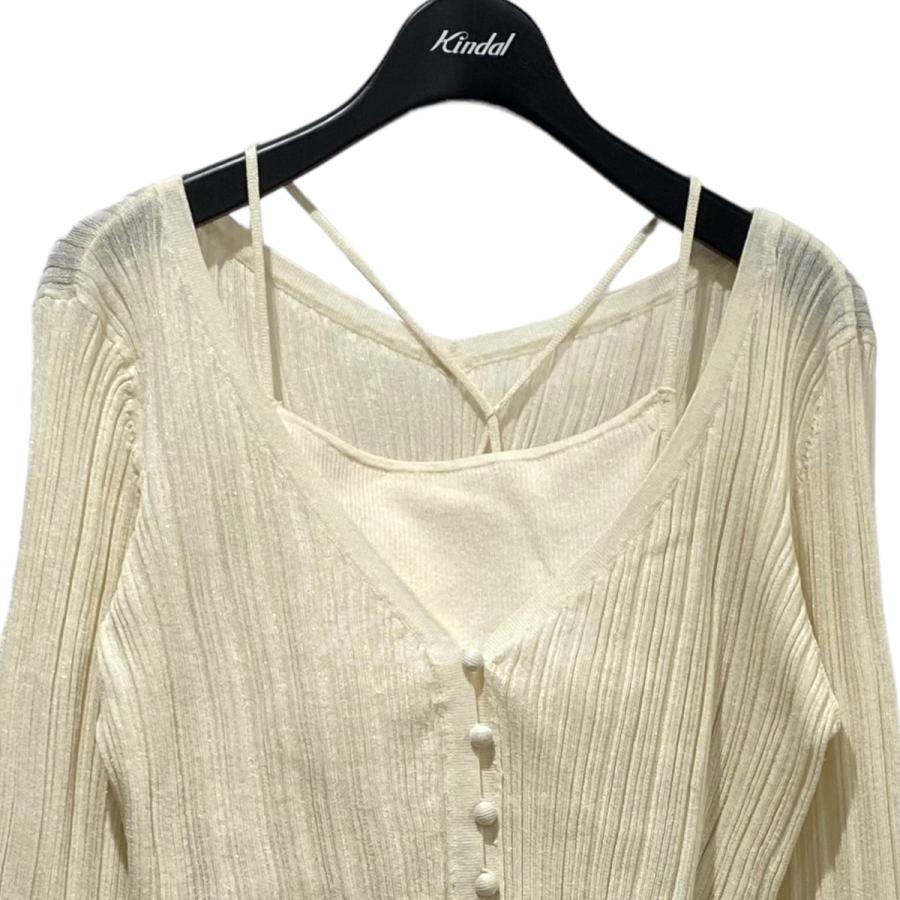 SNIDEL スナイデル シアーカーデ＆カップインキャミSET アイボリー サイズ：F : カインドオルYahoo!店 - 通販 - Yahoo!ショッピング