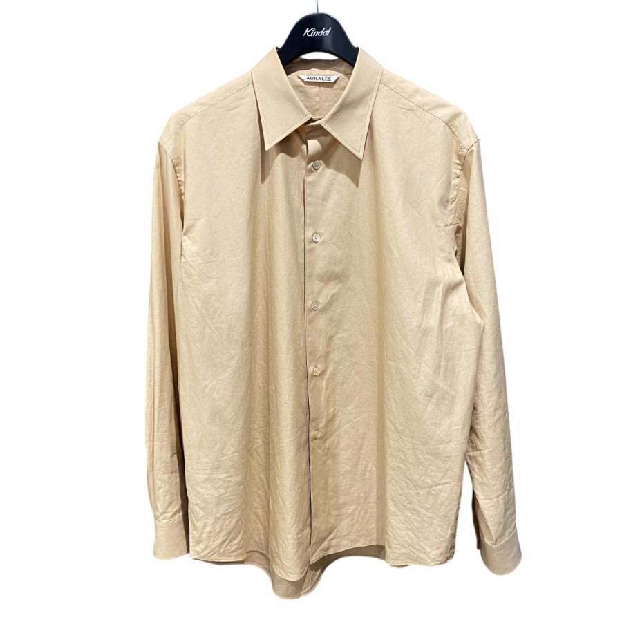 AURALEE オーラリー WASHED FINX TWILL SHIRT A24SS01TN ベージュ サイズ：4 : カインドオルYahoo!店 - 通販 - Yahoo!ショッピング