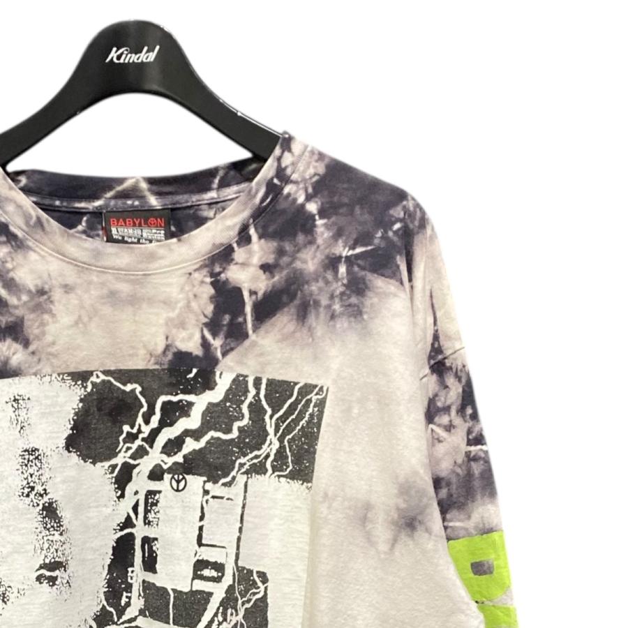 BABYLONE（バビロン） バビロンエルエー BABYLON LA プリントタイダイロンT グレー サイズ：XL : カインドオルYahoo!店 - 通販 - Yahoo!ショッピング
